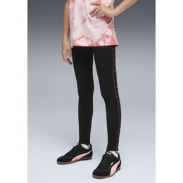 Puma M&auml;dchen Leggings "ESS TAPE LEGGINGS G", schwarz, Gr. 176, bedruckt, Jersey, Obermaterial: 95% Baumwolle, 5% Elasthan, Hosen, aus