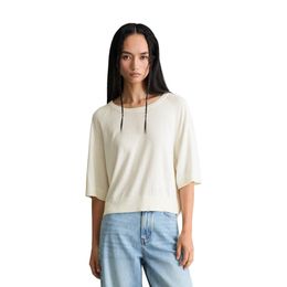 Marc O'Polo Damen Strickpullover "aus weichem Organic-Cotton-Modal-Mix", beige, Gr. XS, MARC O'POLO DENIM, unifarben, Obermaterial: 50% Modal, 50% Baumwolle,