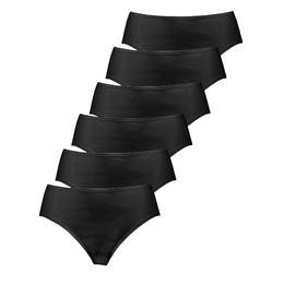 Nina von C. Damen Jazz-Pants Slips "6er Pack Damen Jazzpant Fine Cotton", Gr. 44, schwarz, Obermaterial: 100% Baumwolle CO., Unterhosen