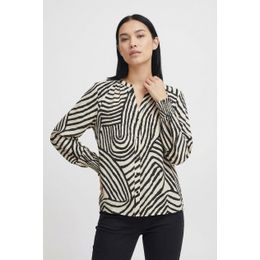 soyaconcept Damen Druckbluse "SC-BECCA 1", schwarz-wei&szlig;, Gr. XXL, bedruckt, Web, Obermaterial: 85% Viskose, 15% Nylon, Blusen, aus Viskosemischung,