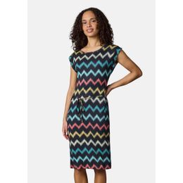 Ragwear Damen Sommerkleid "Taggien Print", bunt, Gr. M, Material: 95% Viskose, 5% Elasthan, Kleider, Leichtes, bequemes Midikleid mit Muster