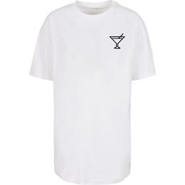 Merchcode T-Shirt 'Summer - Cocktail' Damen Gr&ouml;&szlig;e L schwarz / wei&szlig;