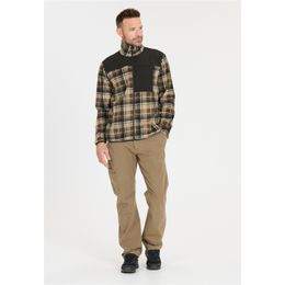 WHISTLER Herren Fleecejacke "Astrali"braun, beige, Gr. XXXL, kariert, 100% Polyester, Jacken, atmungsaktiv