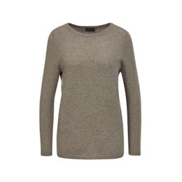 GOLDNER Damen Strickpullover "Kurzgr&ouml;&szlig;e Feinstrickshirt mit U-Boot-Ausschnitt", beige, Gr. 23, Obermaterial: 100% Kaschmir WS., Pullover, keine/nicht