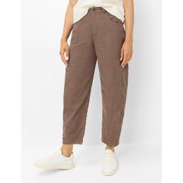 Brax Damen 5-Pocket-Hose "Style MEGAN S", braun, Gr. 84, Web, 100% Baumwolle, Hosen