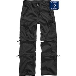 Brandit Herren Stoffhose "Brandit Herren Savannah Removable Legs Pants", schwarz, Gr. XXL, unifarben, 65% Polyester, 35% Baumwolle, Hosen