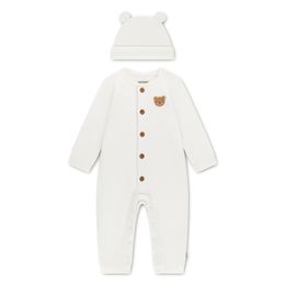 M&auml;dchen Neugeborenen-Geschenkset "HUGB COVERALL ATTACHMENT"huggies snow wei&szlig;, Gr. 2, HUGGIES BABYWEAR, Jersey, Obermaterial: 58% Baumwolle, 27%