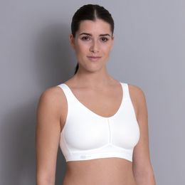 Anita active Damen Sport-BH "Light & Firm", Gr. 85, wei&szlig;, Stoff, Obermaterial: 80% Polyamid, 20% Elasthan, clean, matt, Basic, BHs, gemoldete Cups,