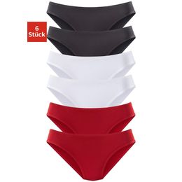 Damen Jazz-Pants Slips, VIVANCE ACTIVE BY LASCANA, Gr. 44, rot, Microfaser, Obermaterial: 95% Polyamid, 5% Elasthan (LYCRA), unifarben, Unterhosen,