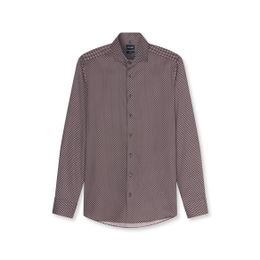 OLYMP Herren Businesshemd "OLYMP Level Five, Body Fit, Royal Kent mit extra langem Arm"bordeaux, Gr. 45, 97% Baumwolle, 3% Elastolefin, Hemden