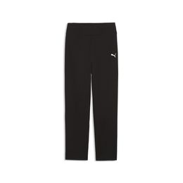 Puma Kinder Sporthose "Essentials High-Waist Straight-Leg Hose M&auml;dchen", schwarz, Gr. 128, bedruckt, Obermaterial: 62% Polyester, 4% Elasthan, 34%