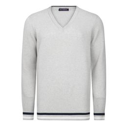 Felix Hardy Pullover Herren Gr&ouml;&szlig;e S hellgrau / schwarz / wei&szlig;