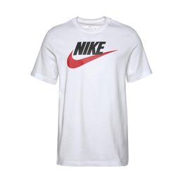 Nike Sportswear T-Shirt 'Icon Futura' Herren Gr&ouml;&szlig;e XS rot / wei&szlig;