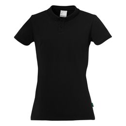Uhlsport Herren Poloshirt "POLO SHIRT Essential Prime Women", schwarz, Gr. XL, Obermaterial: 57% Baumwolle CO(Bio). 38% Polyester Pol. recyc.. 5%