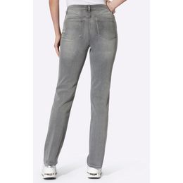 Heine Damen Bequeme Jeans, grau, Gr. 38, unifarben, 98% Baumwolle, 2% Elasthan, Jeans