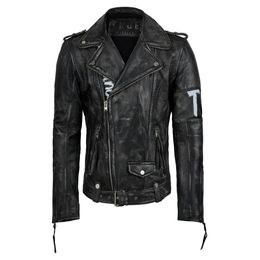 Trueprodigy Jacke 'Russell' Herren Gr&ouml;&szlig;e L schwarz / wei&szlig;