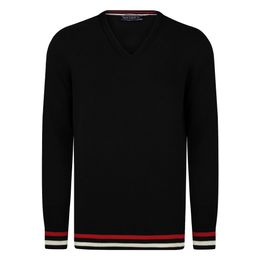 Felix Hardy Pullover Herren Gr&ouml;&szlig;e M dunkelrot / schwarz / wei&szlig;