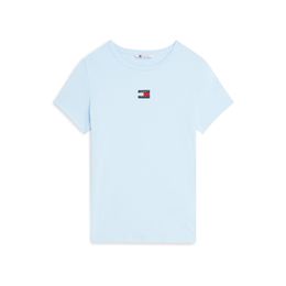 Tommy Jeans Shirt 'Tommy Badge Slim' female size L Navy / Light blue / Red / White