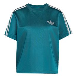 adidas originals T-Shirt 'Firebird' Damen Gr&ouml;&szlig;e XL petrol / wei&szlig;
