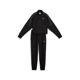 Puma Damen Jogginganzug "WOVEN STANDARD SUIT CL", schwarz-wei&szlig;, Gr. XL, unifarben, Obermaterial: 100% Polyamid, Sportanz&uuml;ge, zweiteiliges Set, mit