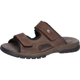 Waldl&auml;ufer WALDL&Auml;UFER Herren Pantolette "Harald", Gr. 7,5, braun, Nubukleder, Schuhe, Sommerschuh, Schlappen, Klettschuh, in Weite H (= sehr weit)