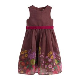 next Kleid M&auml;dchen Gr&ouml;&szlig;e 122 schoko / gelb / hellpink / grenadine