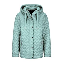 GOLDNER Damen Kurzjacke "&Uuml;bergangsjacke mit Kapuze", gr&uuml;n, Gr. 40, Obermaterial: 100% Polyamid PA., Jacken, Mit dekorativen Ripsb&auml;ndern