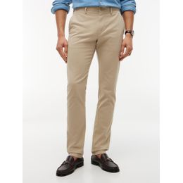 Tommy Hilfiger Herren Chinohose "Chino Bleecker 1985 PIMA CO", beige, Gr. 36, Twill, Obermaterial: 96% Baumwolle, 4% Elasthan, Hosen