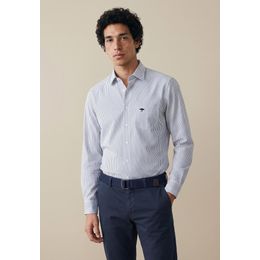 Fynch-Hatton Herren Langarmhemd "Fynch-Hatton Langarmhemd", blau, Gr. 4XL, Jersey, Obermaterial: 100% Baumwolle, Hemden, bequeme Passform,
