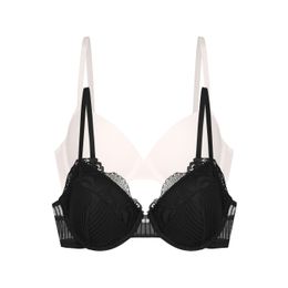 Dorina Damen B&uuml;gel-BH "Emersyn", Gr. 90, schwarz, Obermaterial: 63% Polyamid, 30% Polyester, 7% Elasthan, BHs, leicht gepolsterte Cups