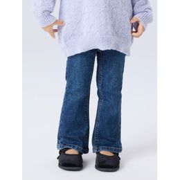 name it M&auml;dchen Bootcut-Jeans "NMFPOLLY BOOTCUT JEANS 8809-MD TB", blau, Gr. 98, leichte Abriebeffekte, Denim/Jeans, Obermaterial: 98% Baumwolle, 2%