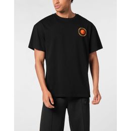Plein Sport Herren T-Shirt "Logo", schwarz, Gr. M, Obermaterial: 100% Baumwolle, Shirts