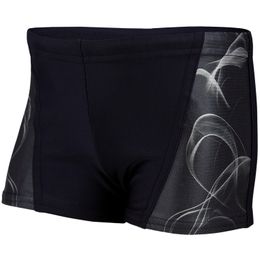 AQUARTI Kinder Badehose "Badehose Jungen Schwimmhose Kontrastfarbige Eins&auml;tze", schwarz, Gr. 128, Obermaterial: 80% Polyamid PA. 20% Elasthan EL.,
