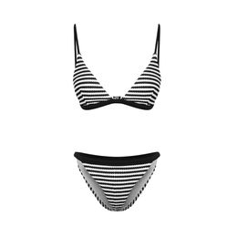 Trendyol Bikini Damen Gr&ouml;&szlig;e L schwarz / wei&szlig;