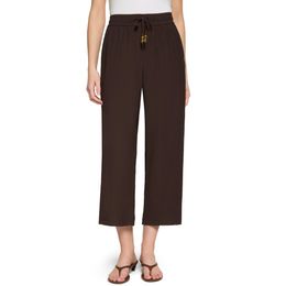 Zero Damen Stoffhose "Damen mit Bindeg&uuml;rtel", braun, Gr. 44, Strick, Obermaterial: 84% Viskose, 16% Polyamid, Hosen, G&uuml;rtel