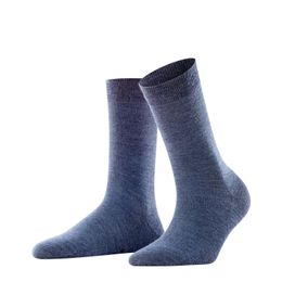 Falke Damen Socken "Softmerino", Gr. 37, blau, Materialmix, unifarben, Socken, feines Maschenbild, f&uuml;r Alltag und Business, atmungsaktiv