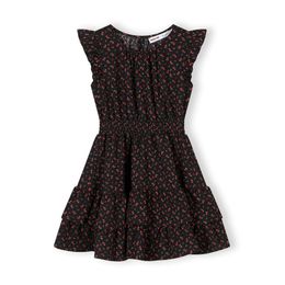 MINOTI Kleid M&auml;dchen Gr&ouml;&szlig;e 110/116 dunkelgr&uuml;n / blutrot / schwarz