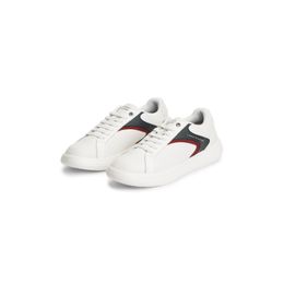 Tommy Hilfiger Herren Sneaker "TH MODERN LIGHTCUP LEATHER", Gr. 41, wei&szlig;, Lederimitat, Nappaleder, Schuhe, Freizeitschuh, Halbschuh, Schn&uuml;rschuh mit