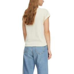 comma, COMMA Damen T-Shirteggnog, Gr. 46, unifarben, Single Jersey, Obermaterial: 50% Baumwolle, 50% Modal, Shirts, mit Cap-Sleeves