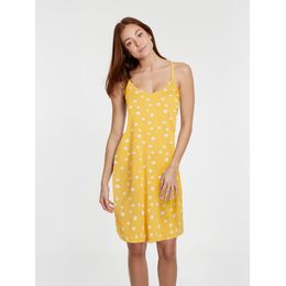 VIVID Kleid Damen Gr&ouml;&szlig;e 38 senf / wei&szlig;