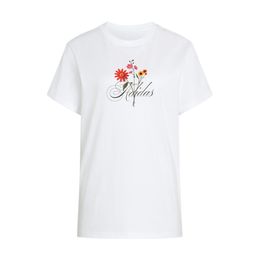 adidas Sportswear Funktionsshirt 'FLORAL' Damen Gr&ouml;&szlig;e M gelb / rot / schwarz / wei&szlig;