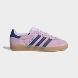 Damen Sneaker "GAZELLE INDOOR", adidas originals, Gr. 40ice lavender, victory blau, gum4, Leder, Schuhe