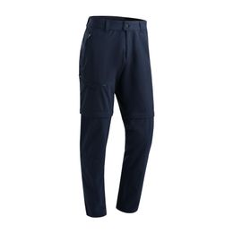 Maier Sports Herren Outdoorhose "Tajo Zip Loop", blau, Gr. 48, 100% Polyester, Hosen, Herren Zip-Off Wanderhose, atmungsaktive Trekkinghose, Regular