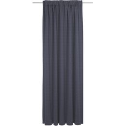 Vorhang Adam, B:142cm H:145cm, blau, Baumwolle (Bio-Baumwolle), Wohnzimmer, Gardinen, "Uni Collection, Made in Germany", Blickdichter aus 100%