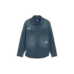 Hugo Jacke 'Ebolt_1' Herren Gr&ouml;&szlig;e XL dunkelblau / schwarz / wei&szlig; Sommerjacke