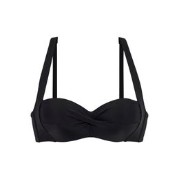 Lascana Damen Bandeau-Bikini-Top "Ronda", blau, Gr. 34, unifarben, Obermaterial: 82% Polyamid, 18% Elasthan. Futter: 100% Polyester. Miedereinsatz: