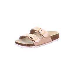Superfit M&auml;dchen Pantolette "WMS: mittel", Gr. 24, rosa, Lederimitat, Schuhe, Schlappen, Hausschuh mit Schnallen, Gr&ouml;&szlig;enschablone zum Download