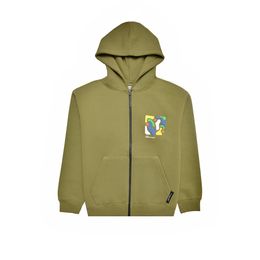 Irasuto Studios Sweatjacke Herren Gr&ouml;&szlig;e XL blau / gelb / khaki / hellgr&uuml;n