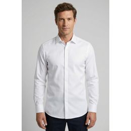 OLYMP Herren Businesshemd "No. Six super slim", wei&szlig;, Gr. 40, Web, Obermaterial: 97% Baumwolle, 3% Elastolefin, Hemden