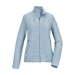 Killtec Damen Strickjacke "KOS 50 WMN FLX JCKT", blau, Gr. 38, Obermaterial: 95% Polyester, 5% Elasthan, Strickjacken, Streifendesign, elastisch,